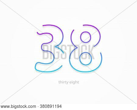 38 Number, Modern Vector & Photo (Free Trial) | Bigstock