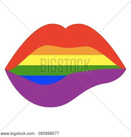 Rainbow Colored Lips Vector & Photo (Free Trial) | Bigstock