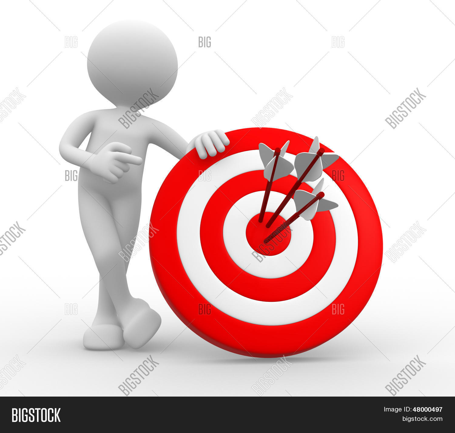 3D Man, Target Arrows Image & Photo (Free Trial) | Bigstock