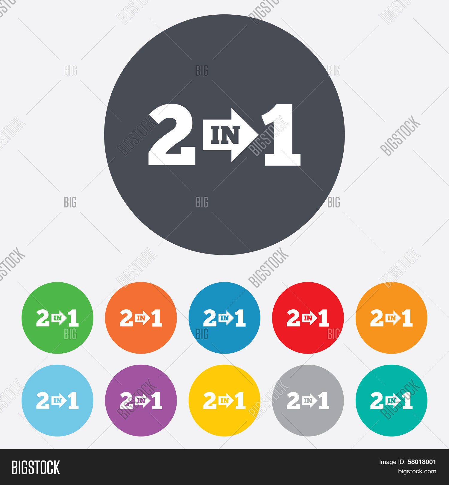 Two One Sign Icon. 2 Vector & Photo (Free Trial) | Bigstock