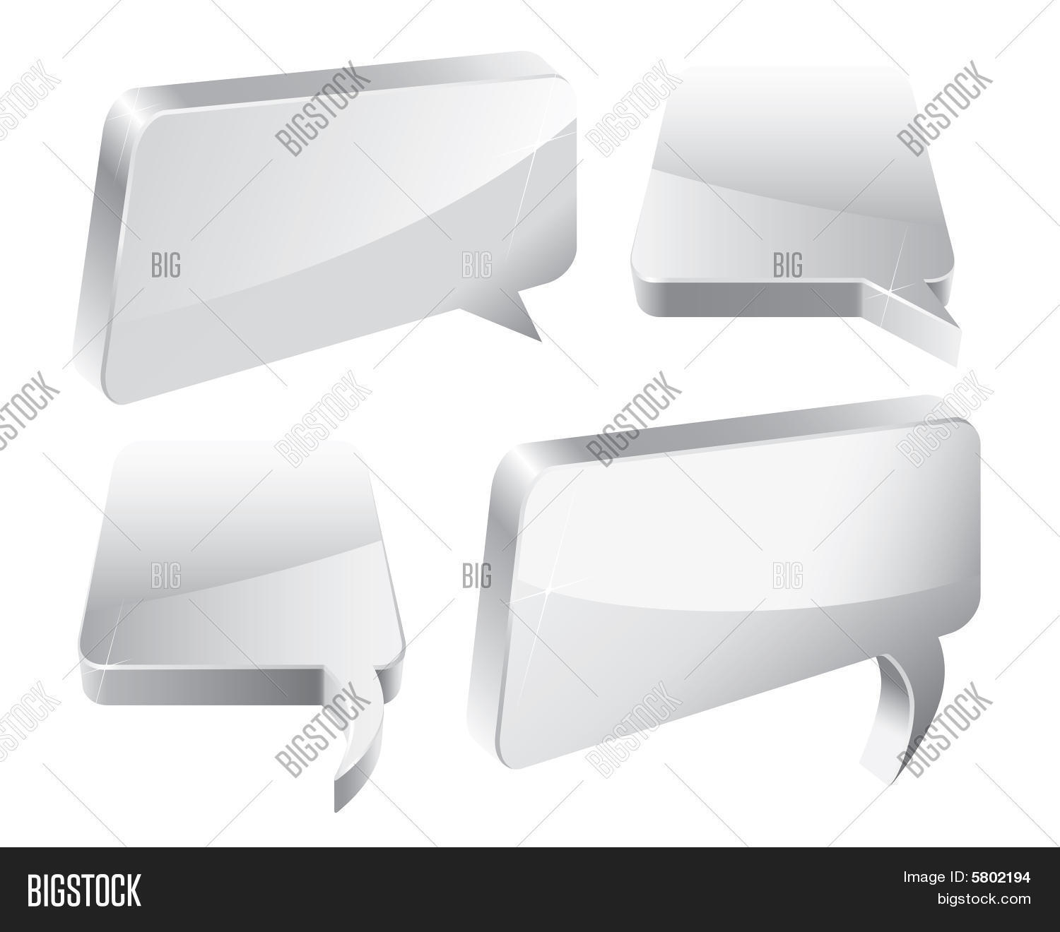 Speech Bubbles 3D Vector & Photo (Free Trial) | Bigstock