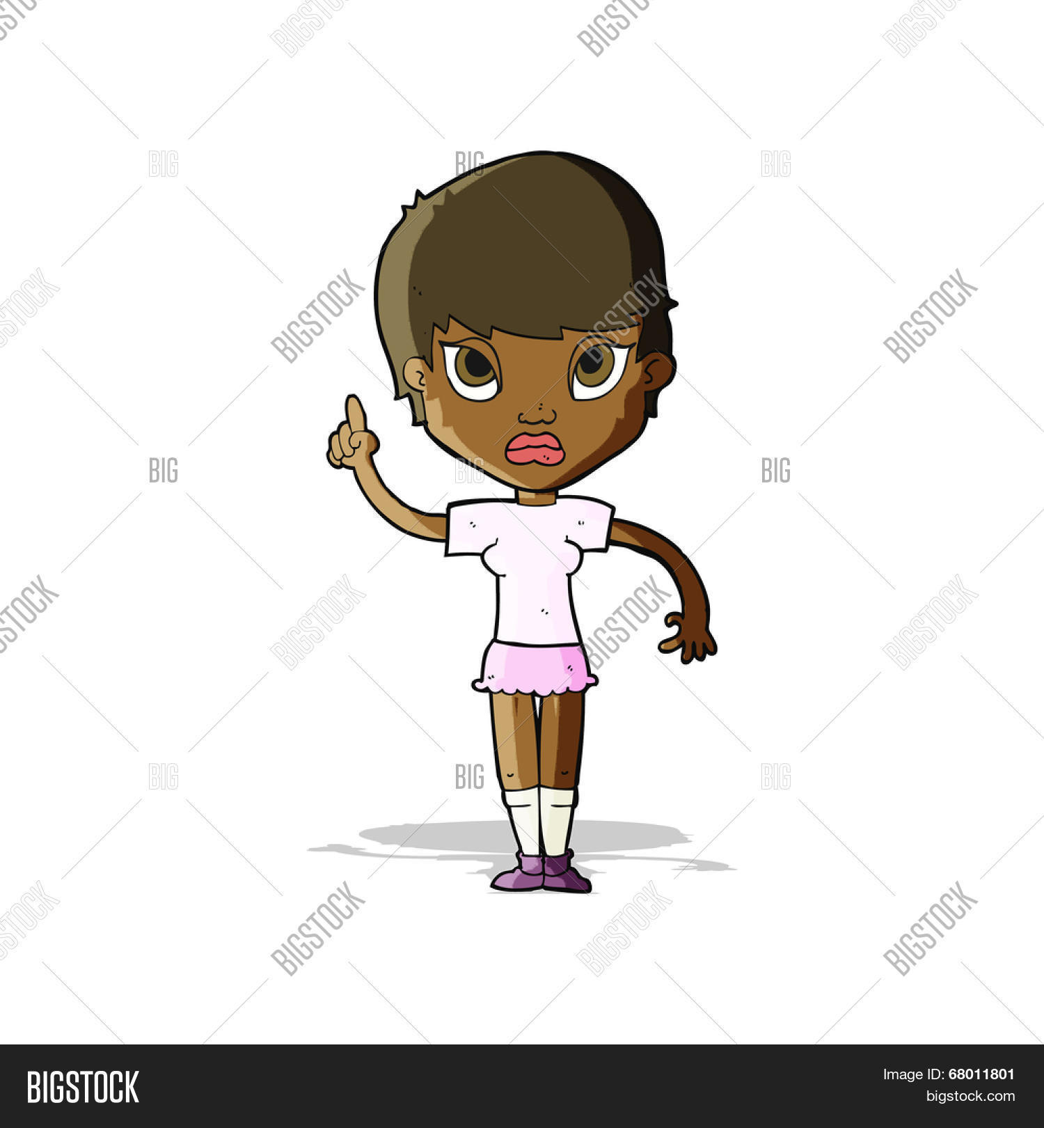 Cartoon Girl Idea Vector & Photo (Free Trial) | Bigstock