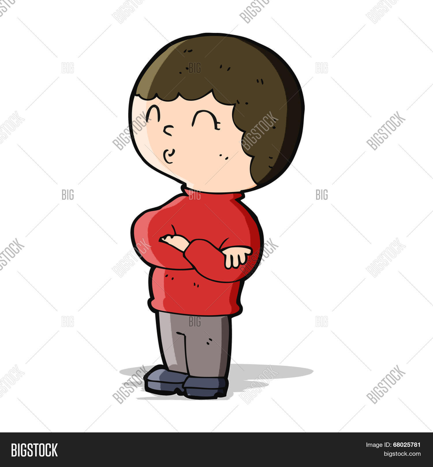 Cartoon Boy Folded Vector & Photo (Free Trial) | Bigstock
