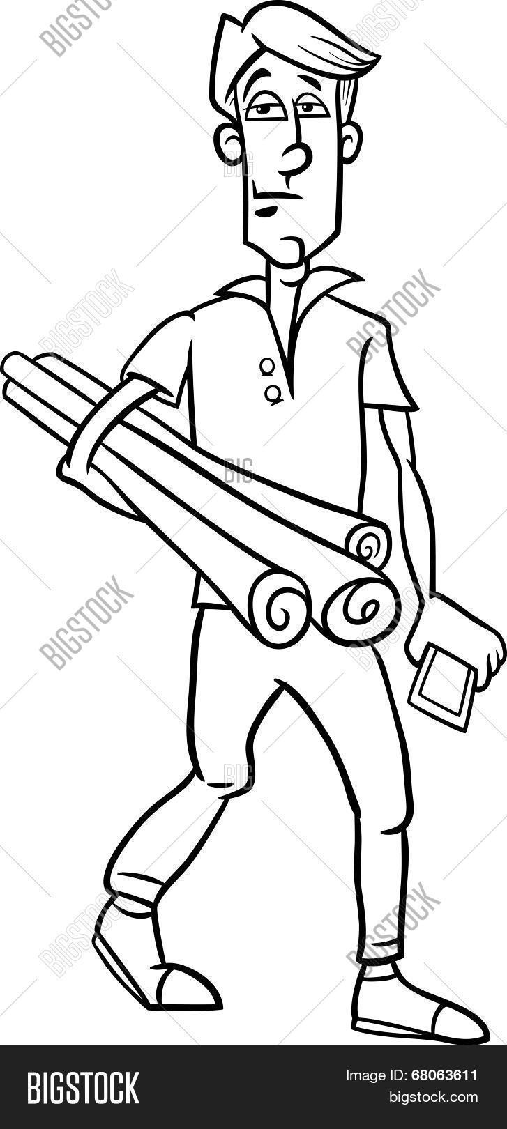 Man Plans Cartoon Vector & Photo (Free Trial) | Bigstock
