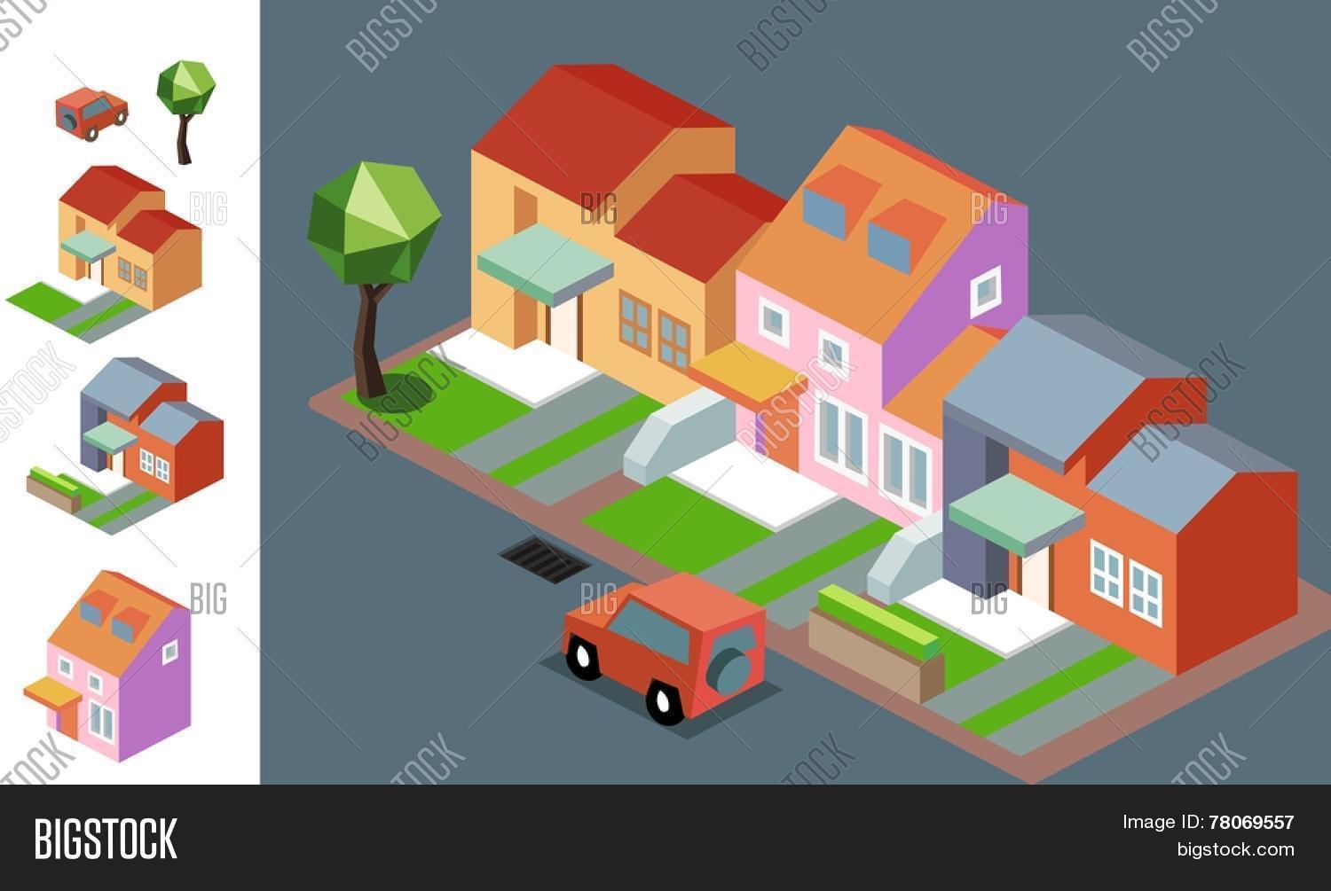Night Neighbourhood Vector & Photo (Free Trial) | Bigstock