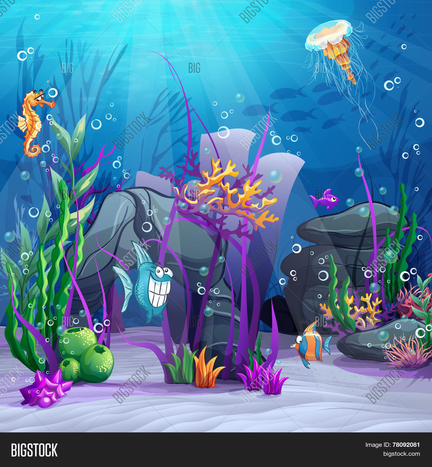 Illustration Seabed Vector & Photo (Free Trial) | Bigstock
