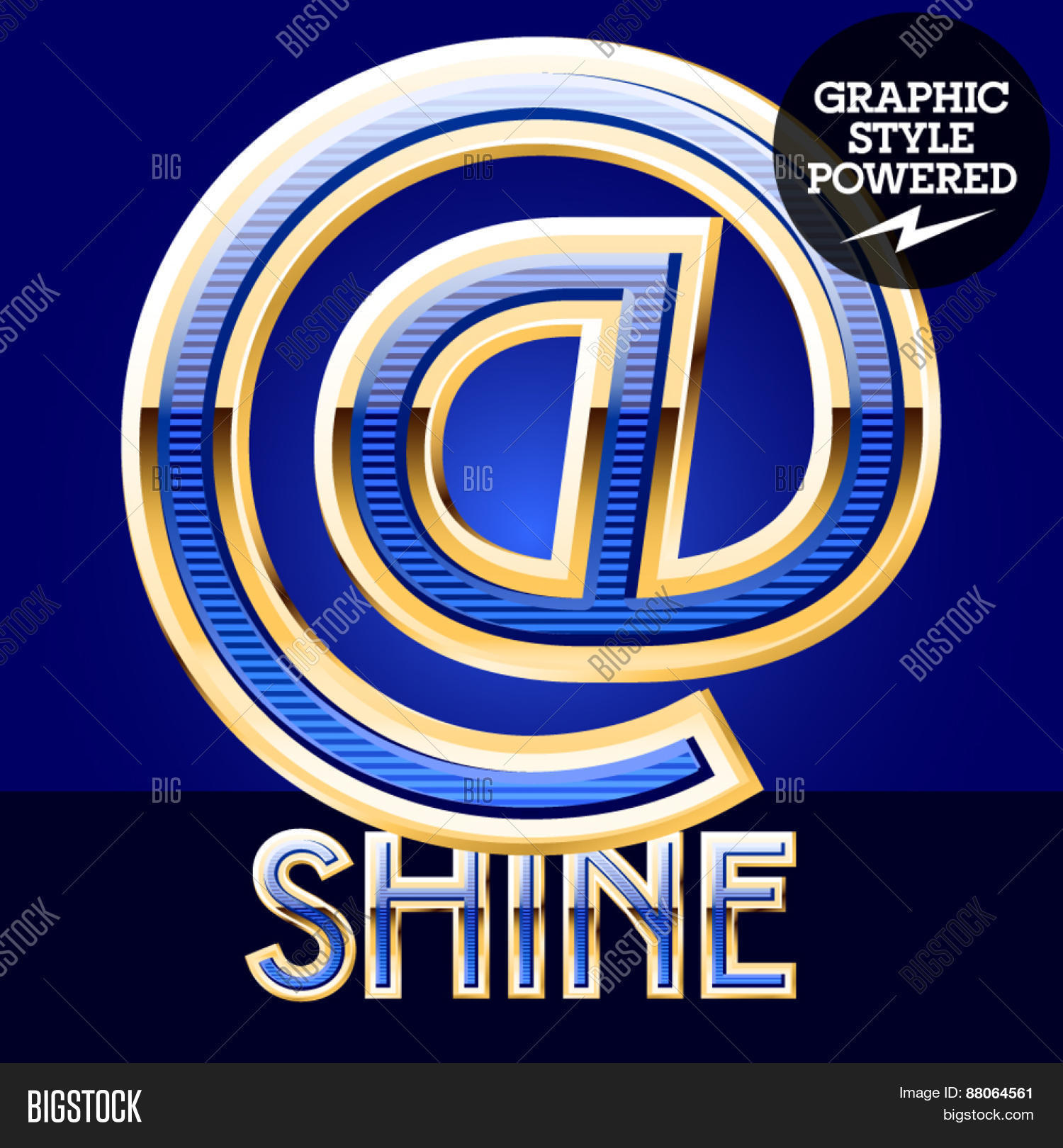 Blue Striped Alphabet Vector & Photo (Free Trial) | Bigstock