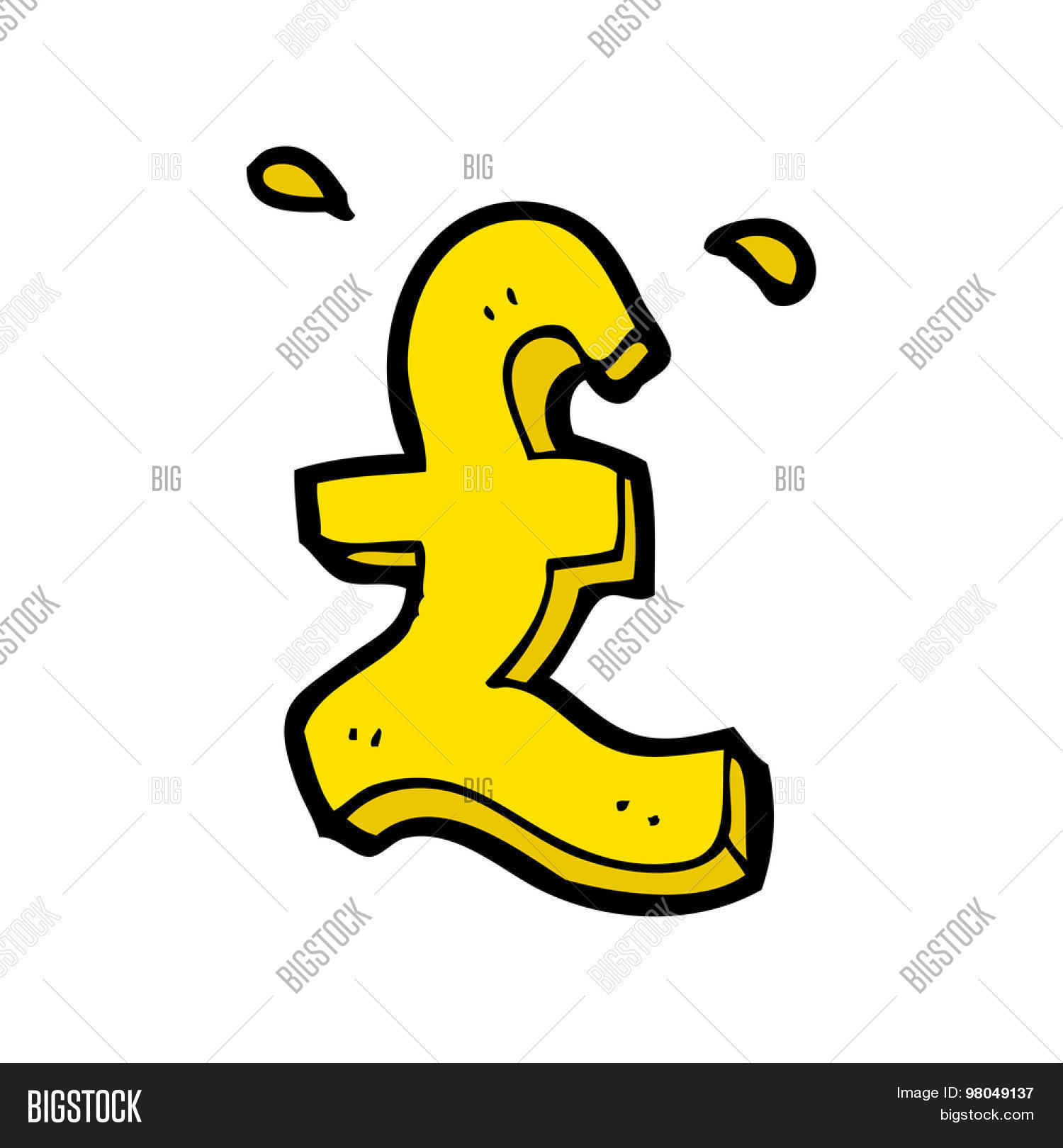 Cartoon Pound Symbol Vector & Photo (Free Trial) | Bigstock