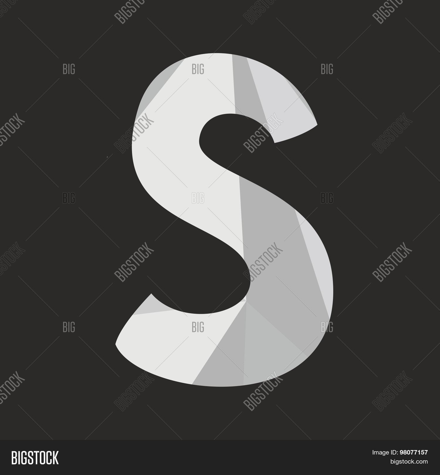 S Low Poly Wrapping Vector & Photo (Free Trial) | Bigstock