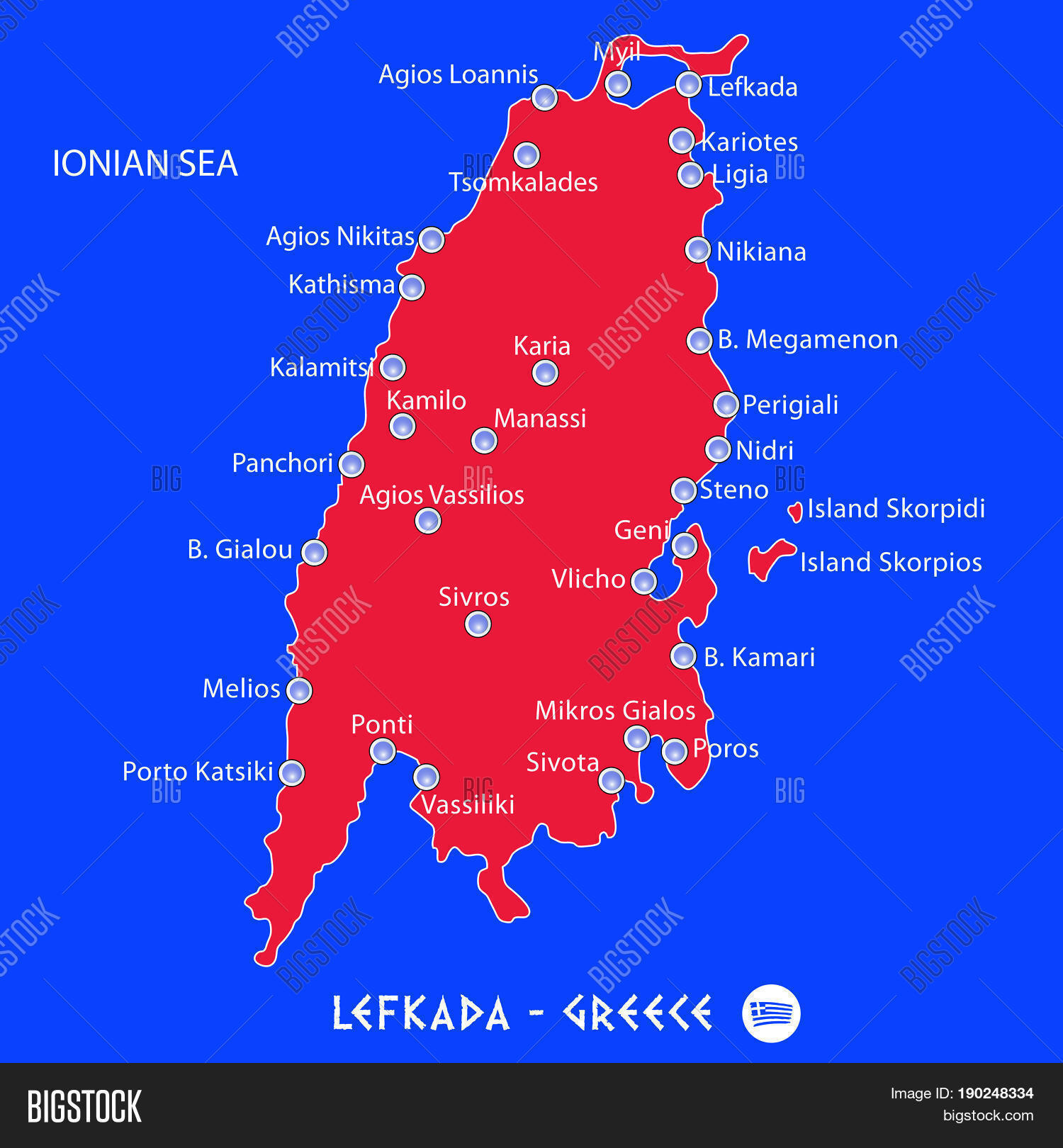 Island Lefkada Greece Vector & Photo (Free Trial) | Bigstock