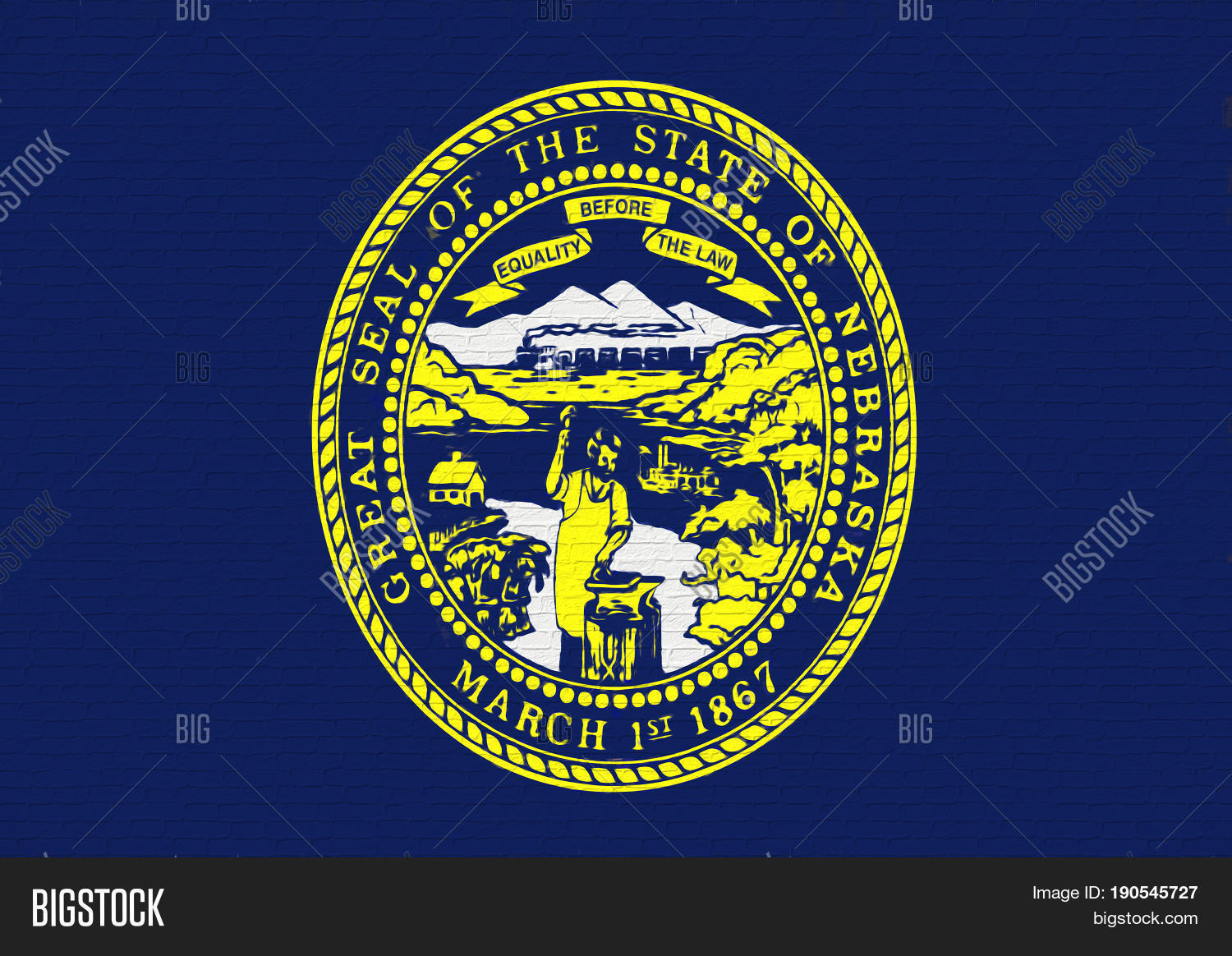 Flag Nebraska Wall Image & Photo (Free Trial) | Bigstock