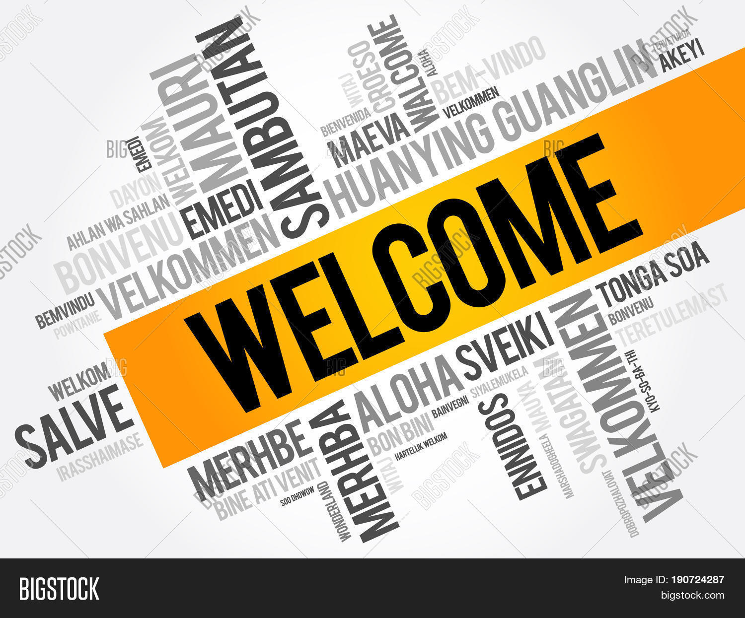 Welcome Word Cloud Image & Photo (Free Trial) | Bigstock