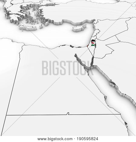 3D Map Palestine Image & Photo (Free Trial) | Bigstock