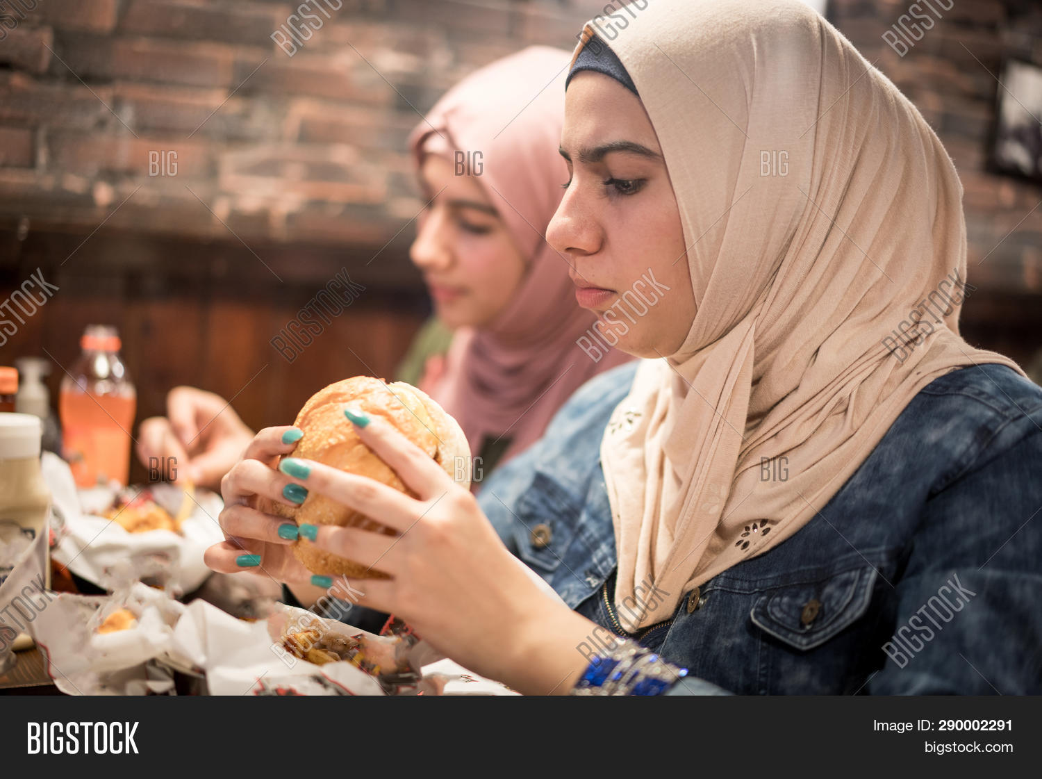 Arab Girls Fast Food Image & Photo (Free Trial) | Bigstock
