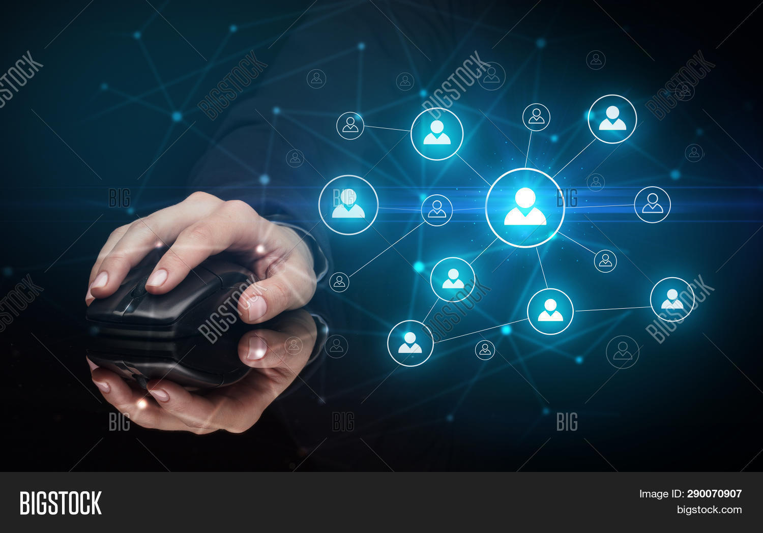 Imagen y foto Hand Using Wireless (prueba gratis) | Bigstock