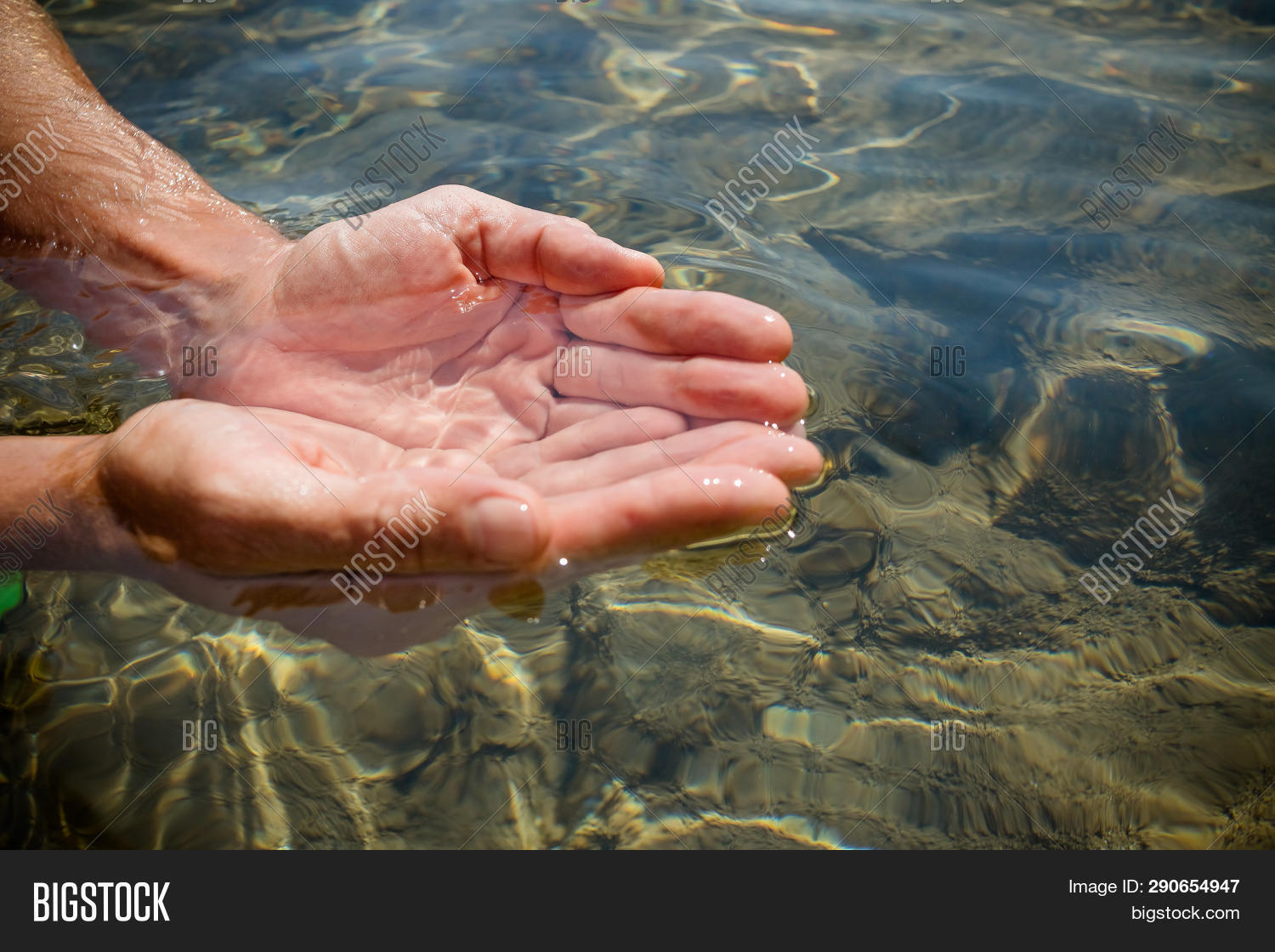 Male Hands Open Water Image & Photo (Free Trial) | Bigstock
