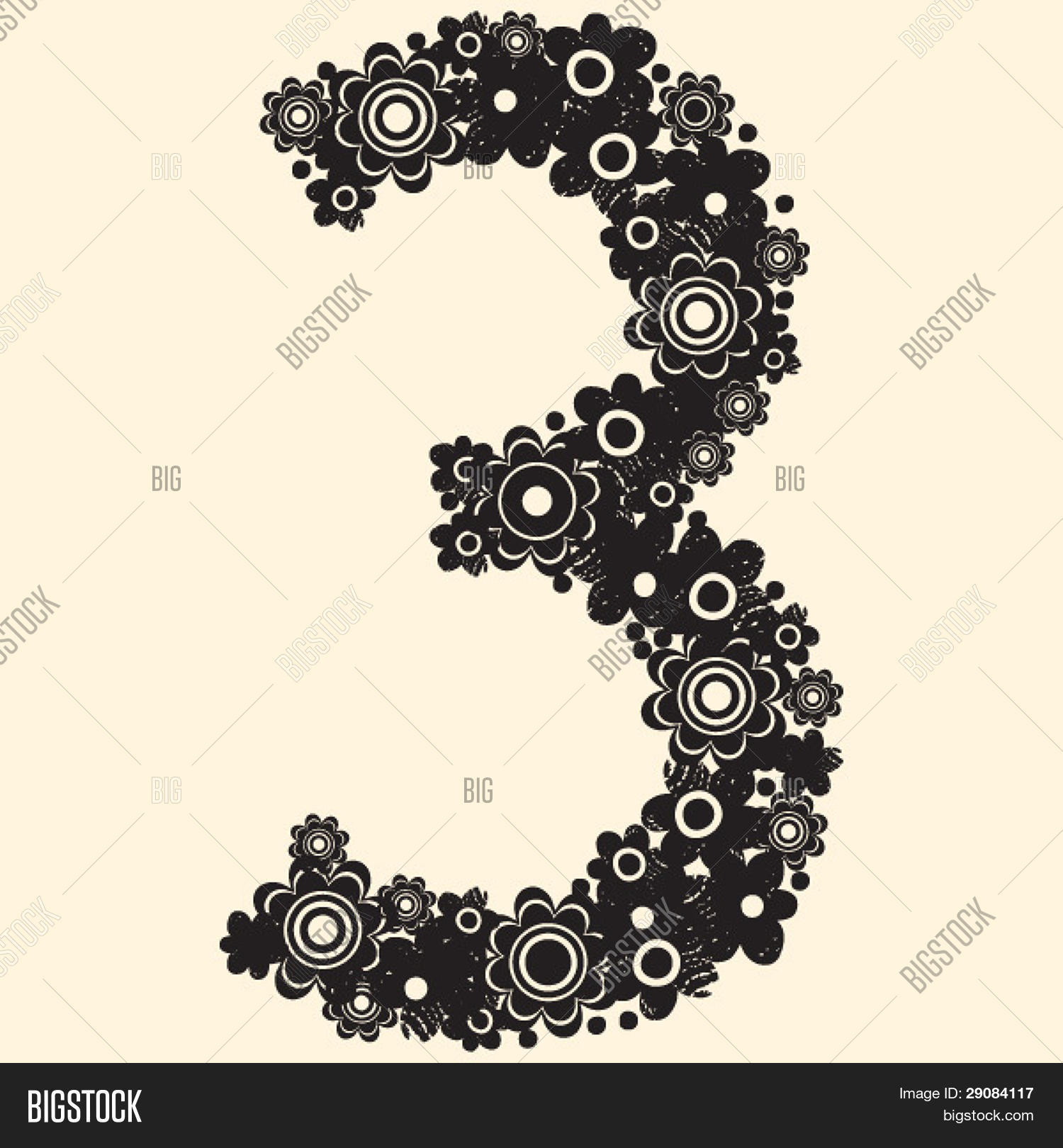 Floral Numerals, Decorative Number Vector & Photo | Bigstock