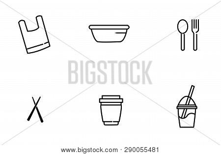 Simple Set Single Use Vector & Photo (Free Trial) | Bigstock