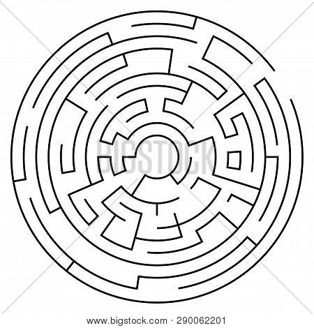 Circular Labyrinth Vector & Photo (Free Trial) | Bigstock