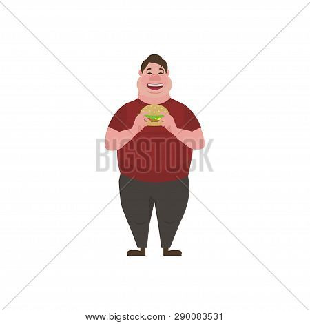 Fat Man Eating Big Vector & Photo (Free Trial) | Bigstock