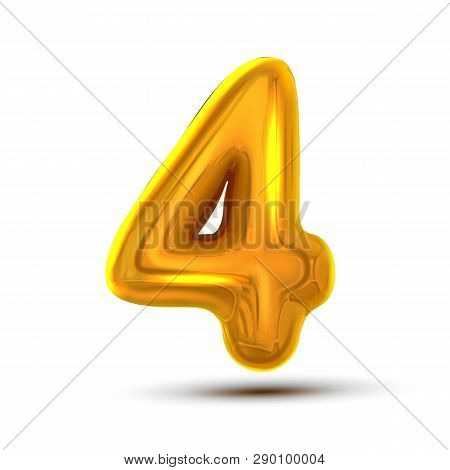4 Four Number Vector Vector & Photo (Free Trial) | Bigstock