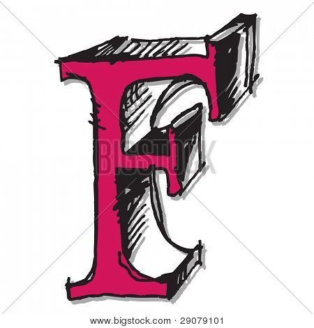 Hand Drawn Letter F Image & Photo (Free Trial) | Bigstock