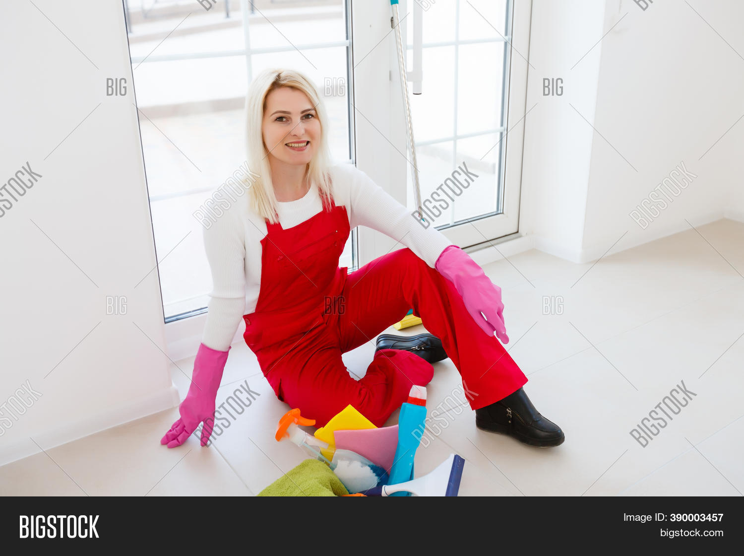 Cleaning Lady Bucket Image & Photo (Free Trial) | Bigstock