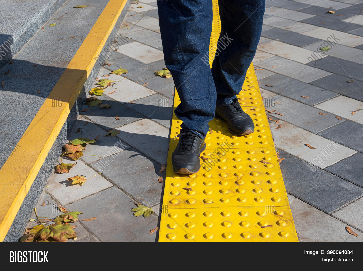 Man Walking On Yellow Image & Photo (Free Trial) | Bigstock