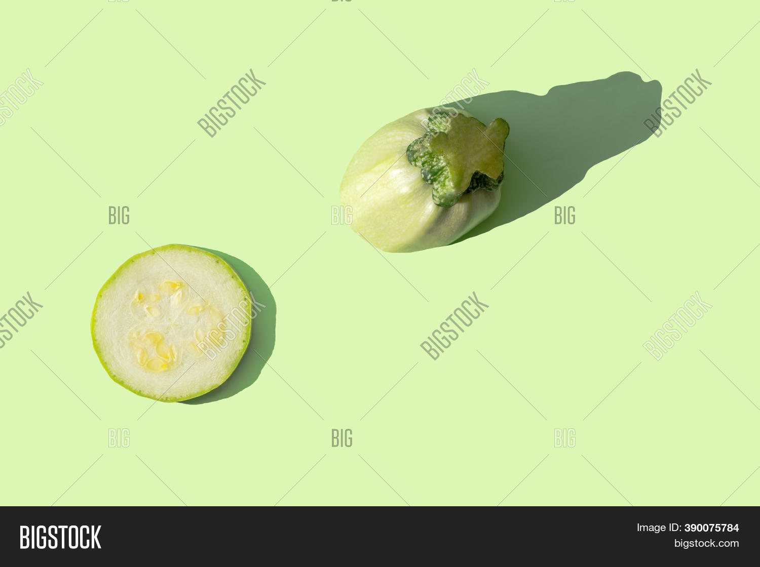 Zucchini Isolated On Image & Photo (Free Trial) | Bigstock