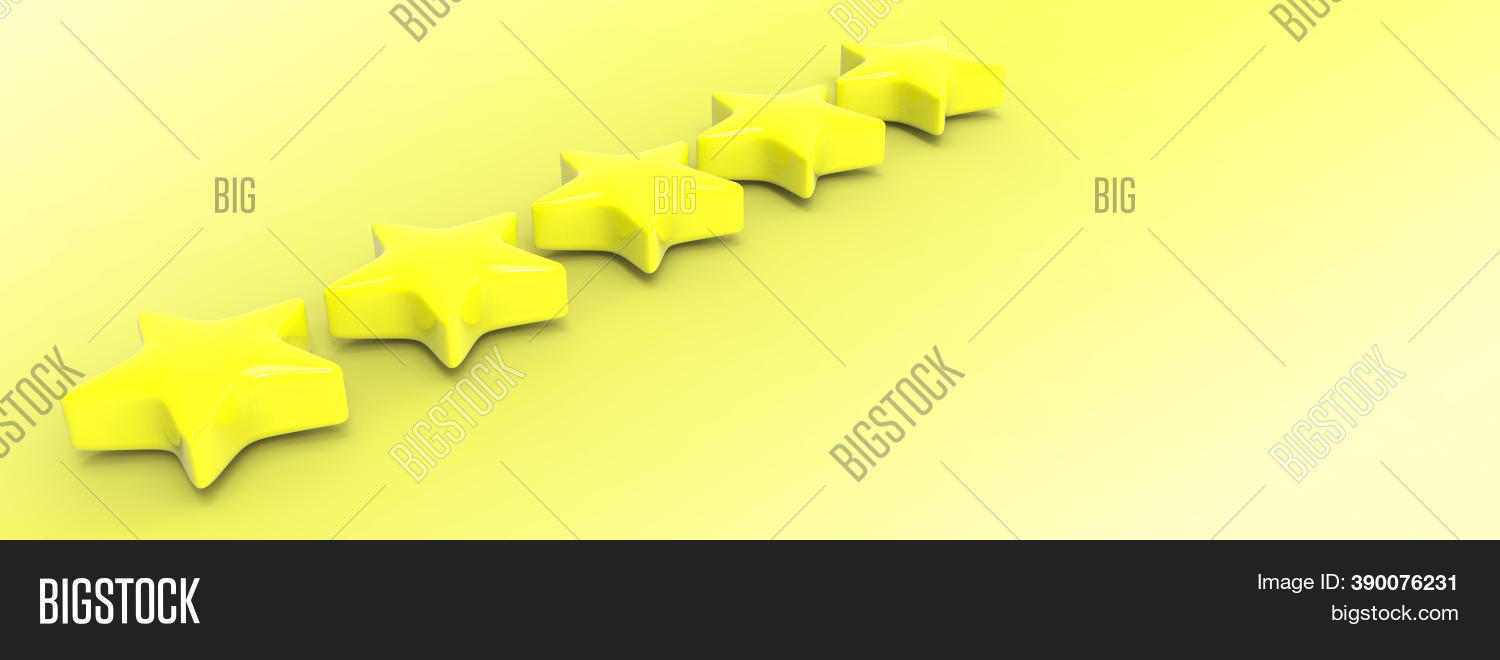 3d Five Yellow Star On Image & Photo (Free Trial) | Bigstock