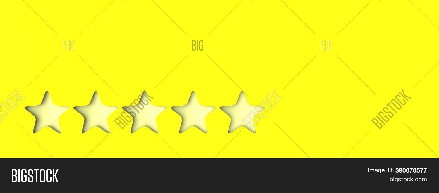 3d Five Yellow Star On Image & Photo (Free Trial) | Bigstock