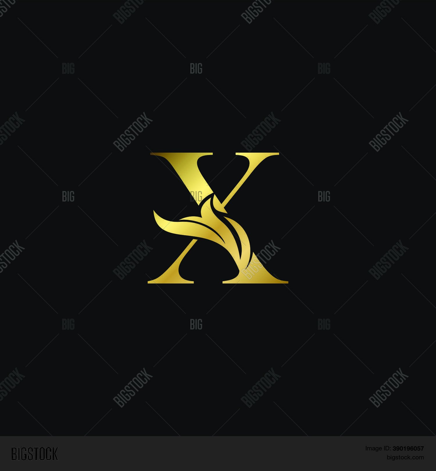Golden X Initial Vector & Photo (Free Trial) | Bigstock