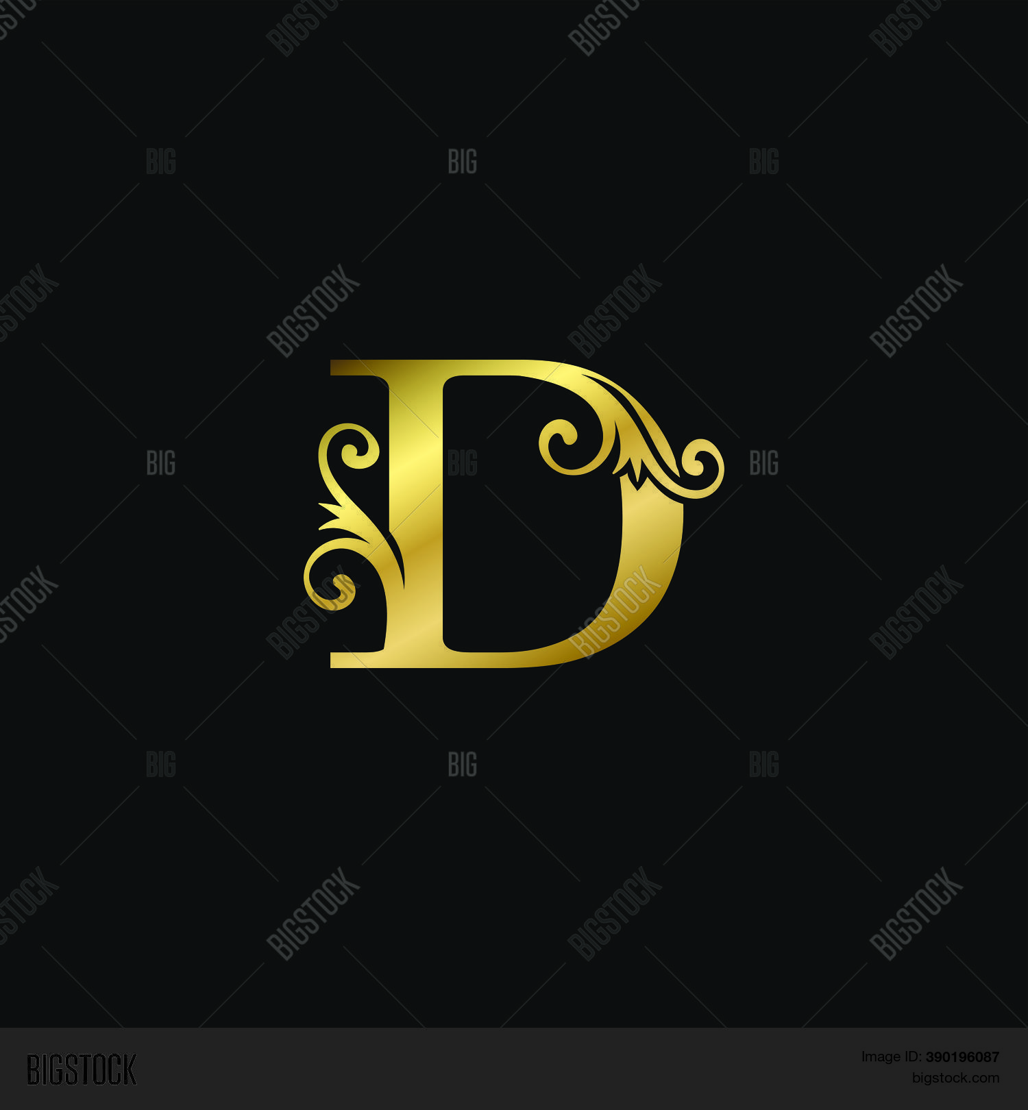 Golden D Initial Vector & Photo (Free Trial) | Bigstock