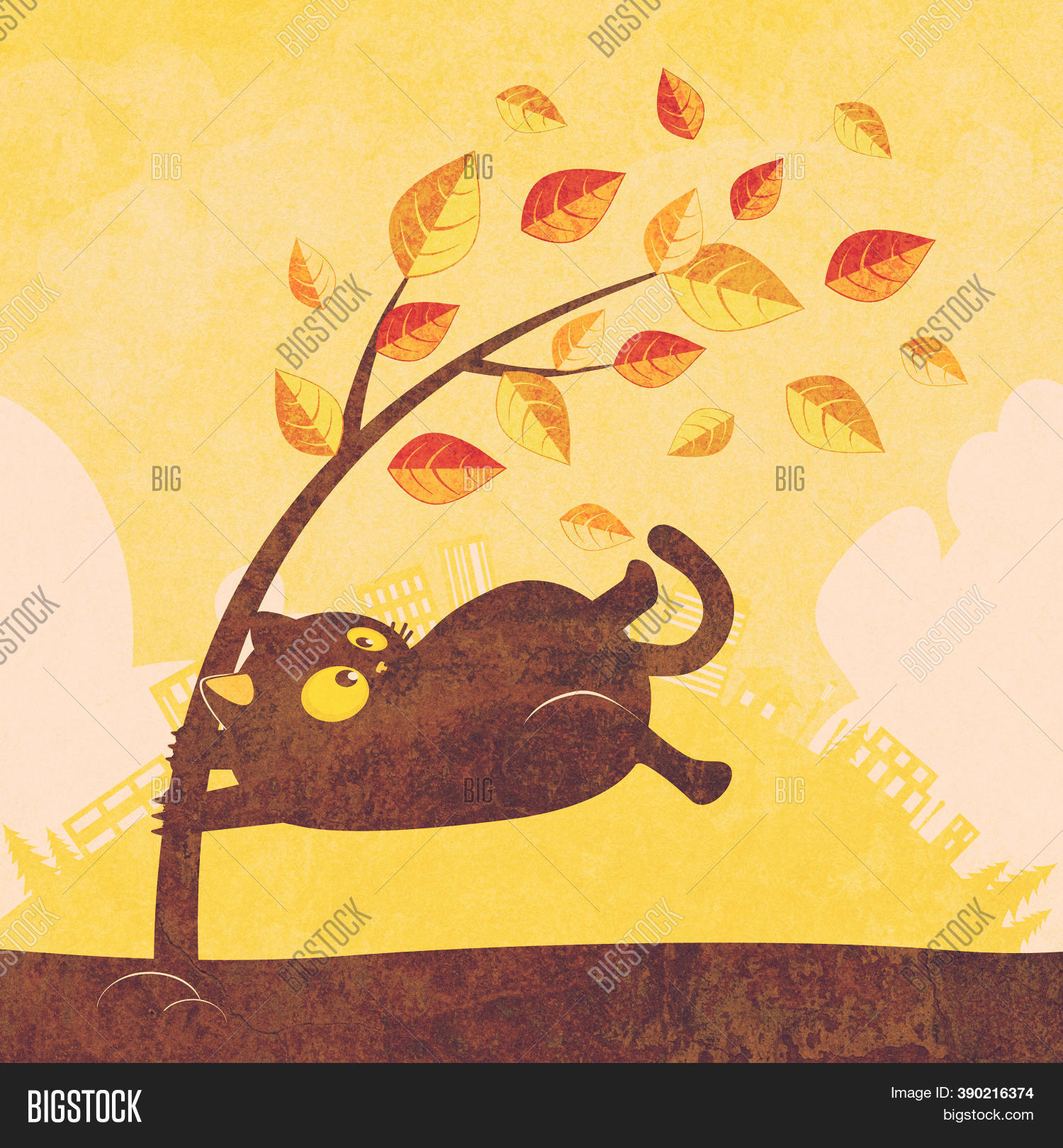 Windy Trees Cartoon