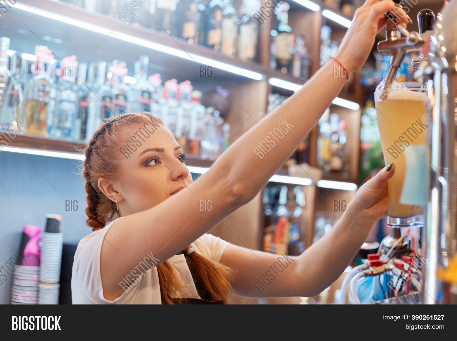 Pretty Lady Bartender Image & Photo (Free Trial) | Bigstock