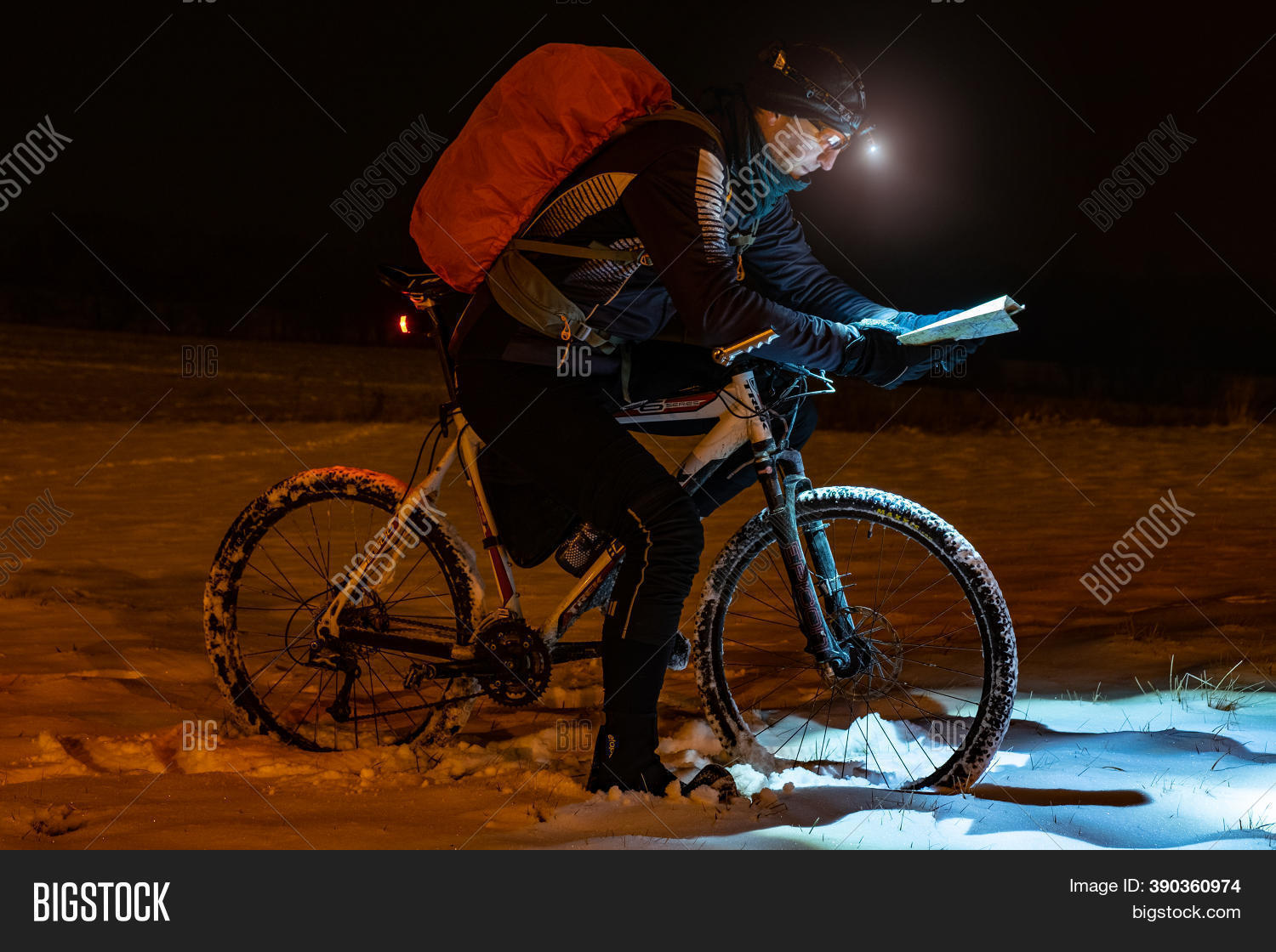 Night Bike Rider Check Image & Photo (Free Trial) | Bigstock