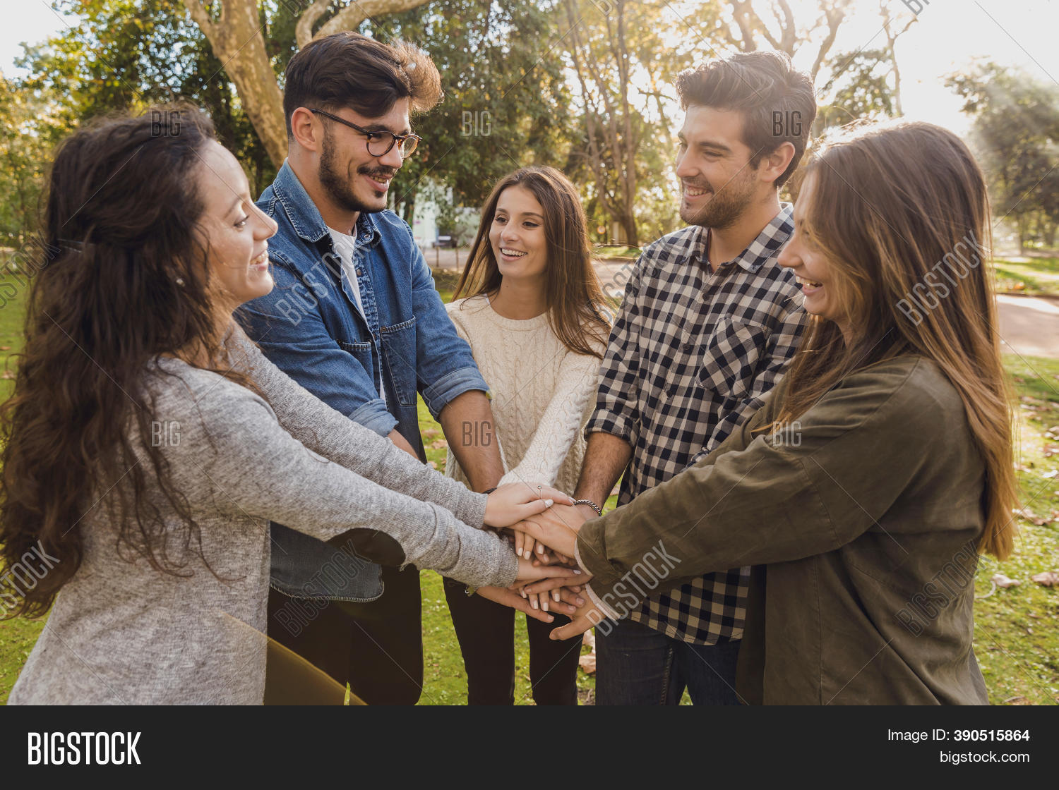 Group Friends Joining Image & Photo (Free Trial) | Bigstock