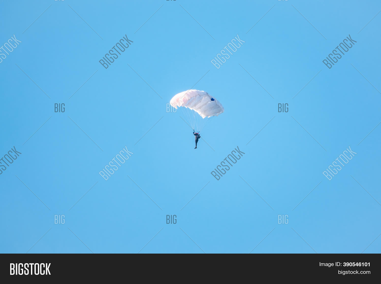 One Parachutist White Image & Photo (Free Trial) | Bigstock