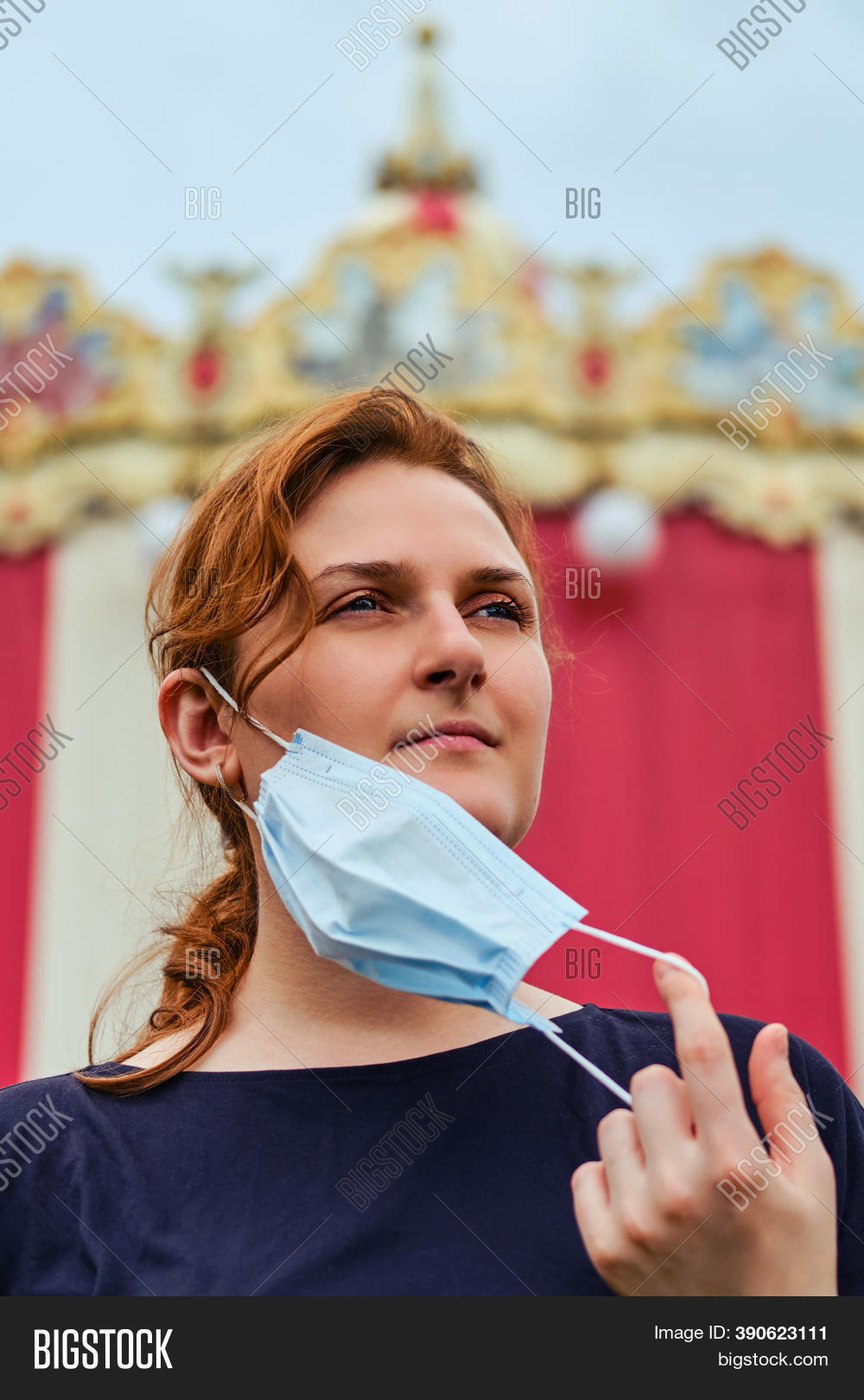 Redhead Woman Take Off Image & Photo (Free Trial) | Bigstock