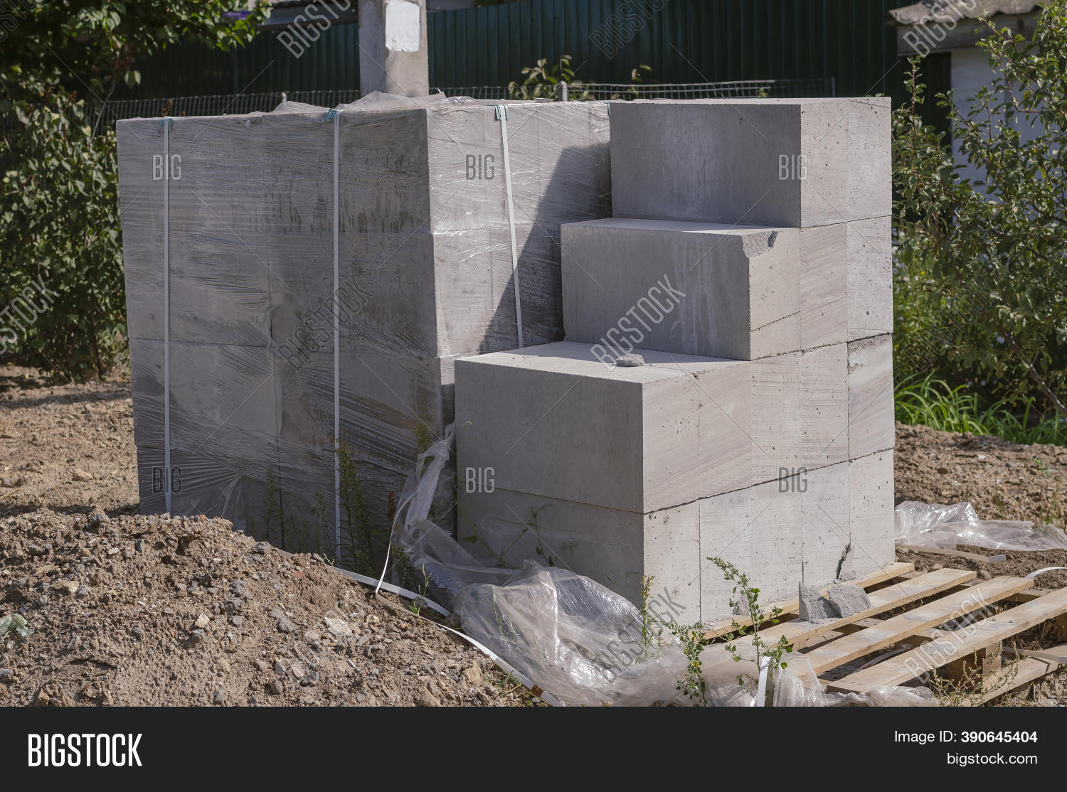Gray Cement Blocks On Image & Photo (Free Trial) | Bigstock