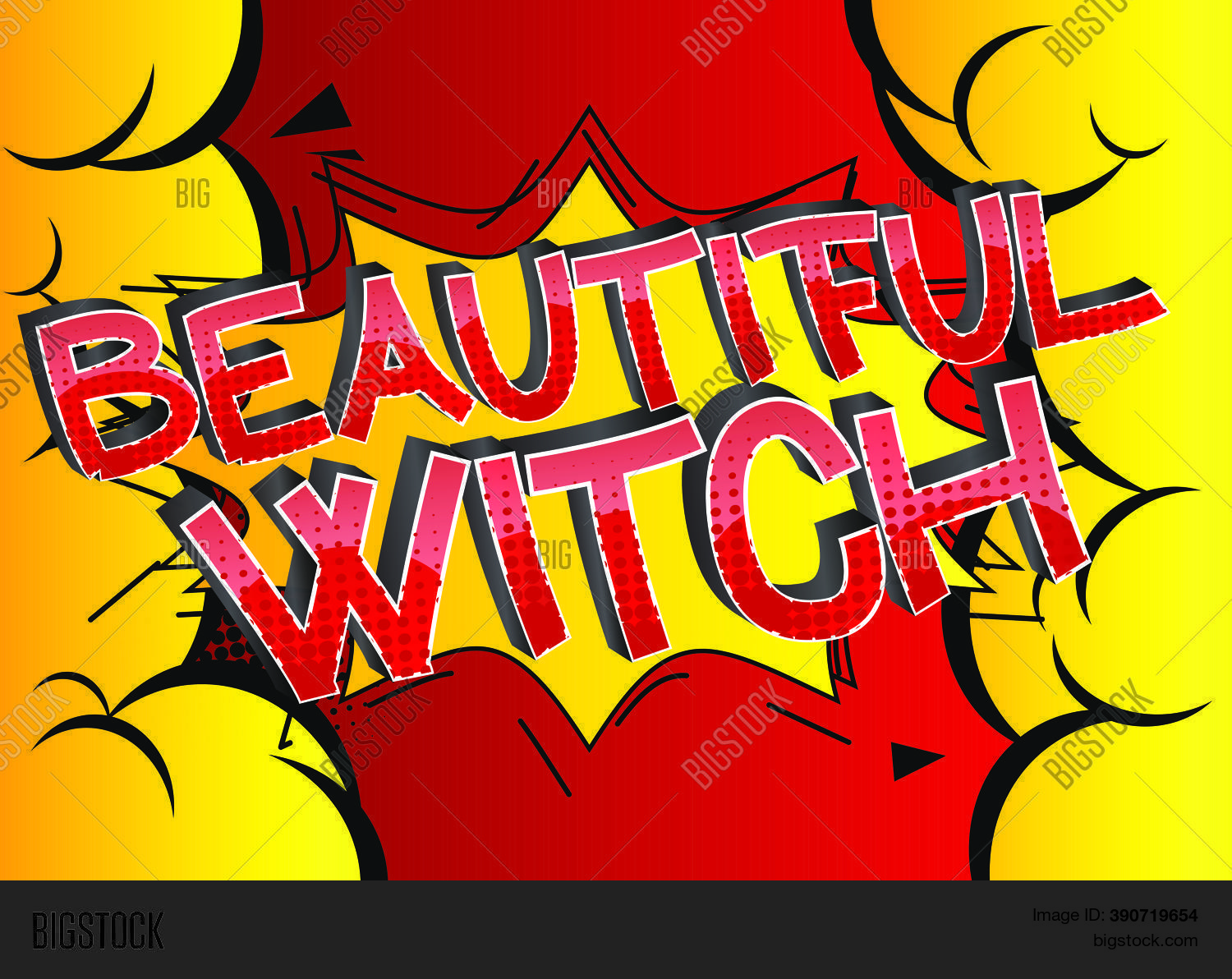 Beautiful Witch Comic Vector & Photo (Free Trial) | Bigstock