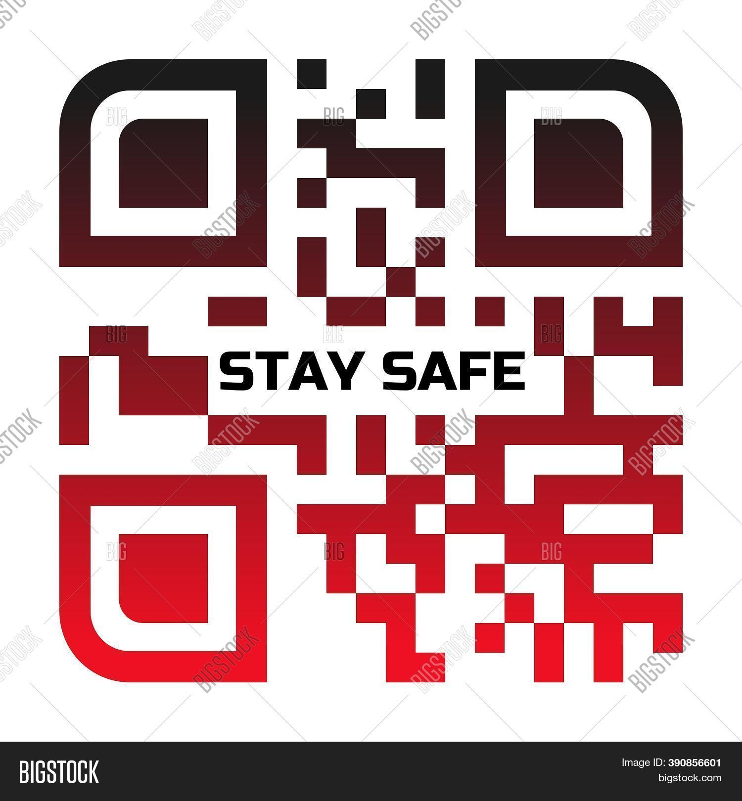 Black Red Qr Code Stay Image & Photo (Free Trial) | Bigstock