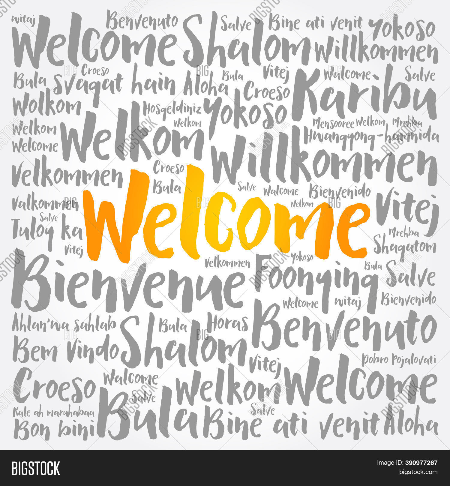 Welcome Word Cloud Image & Photo (Free Trial) | Bigstock