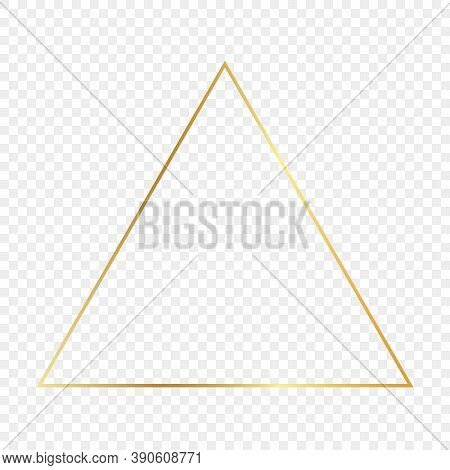 Gold Glowing Triangle Vector & Photo (Free Trial) | Bigstock