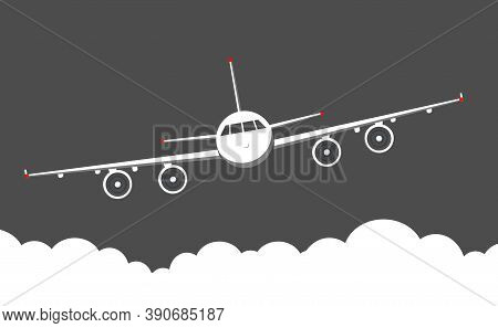 Airplane Front View. Vector & Photo (Free Trial) | Bigstock