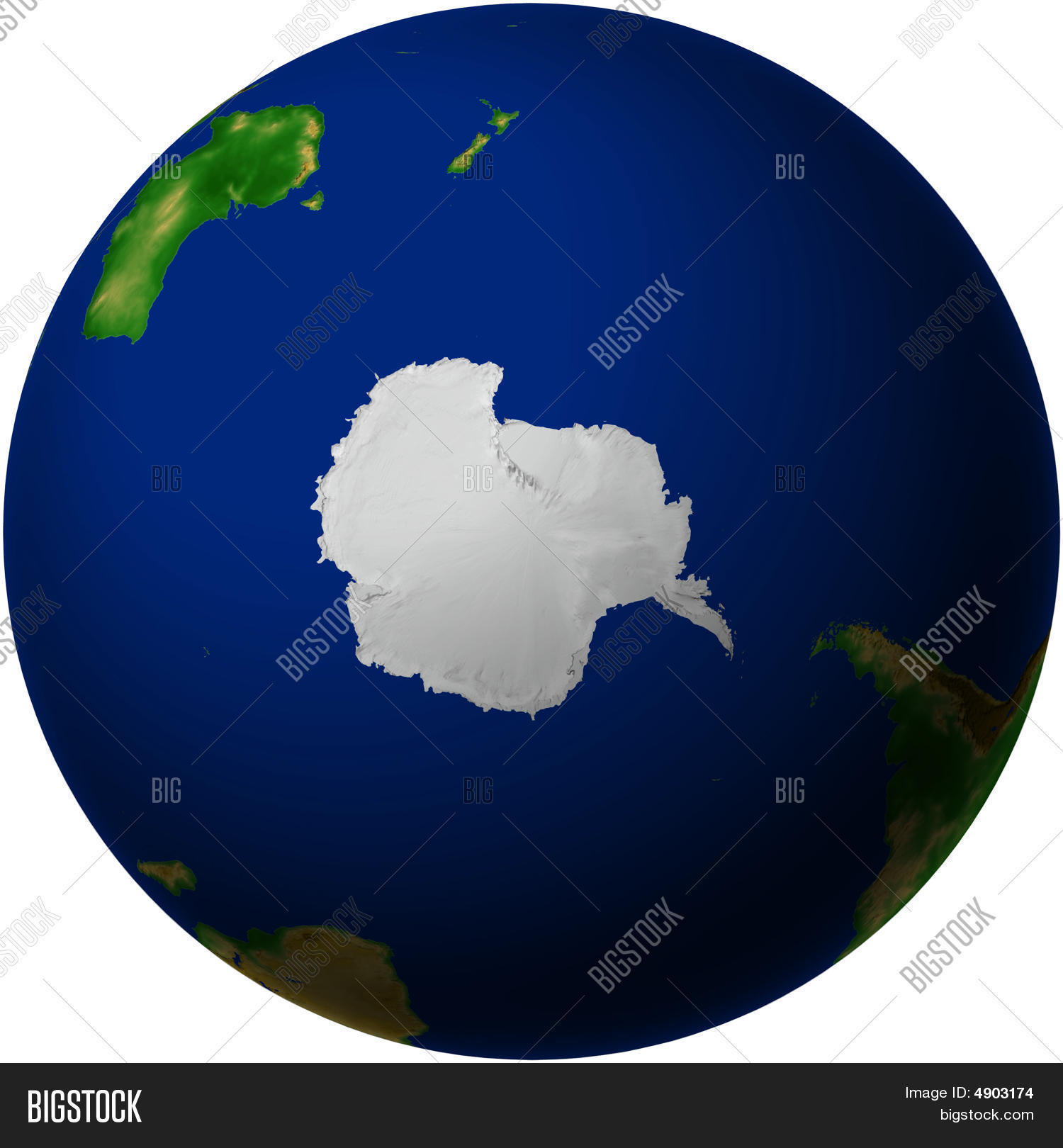 Globe Antarctica View Image & Photo (Free Trial) | Bigstock