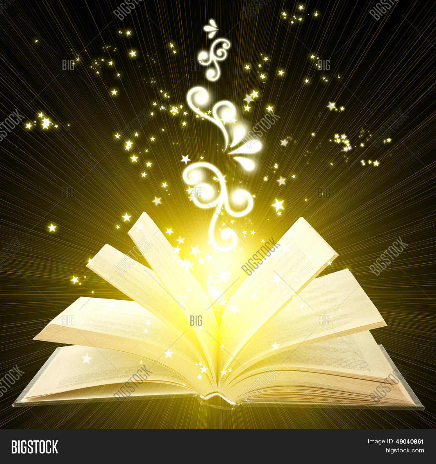 Open Book Golden Magic Image & Photo (Free Trial) | Bigstock