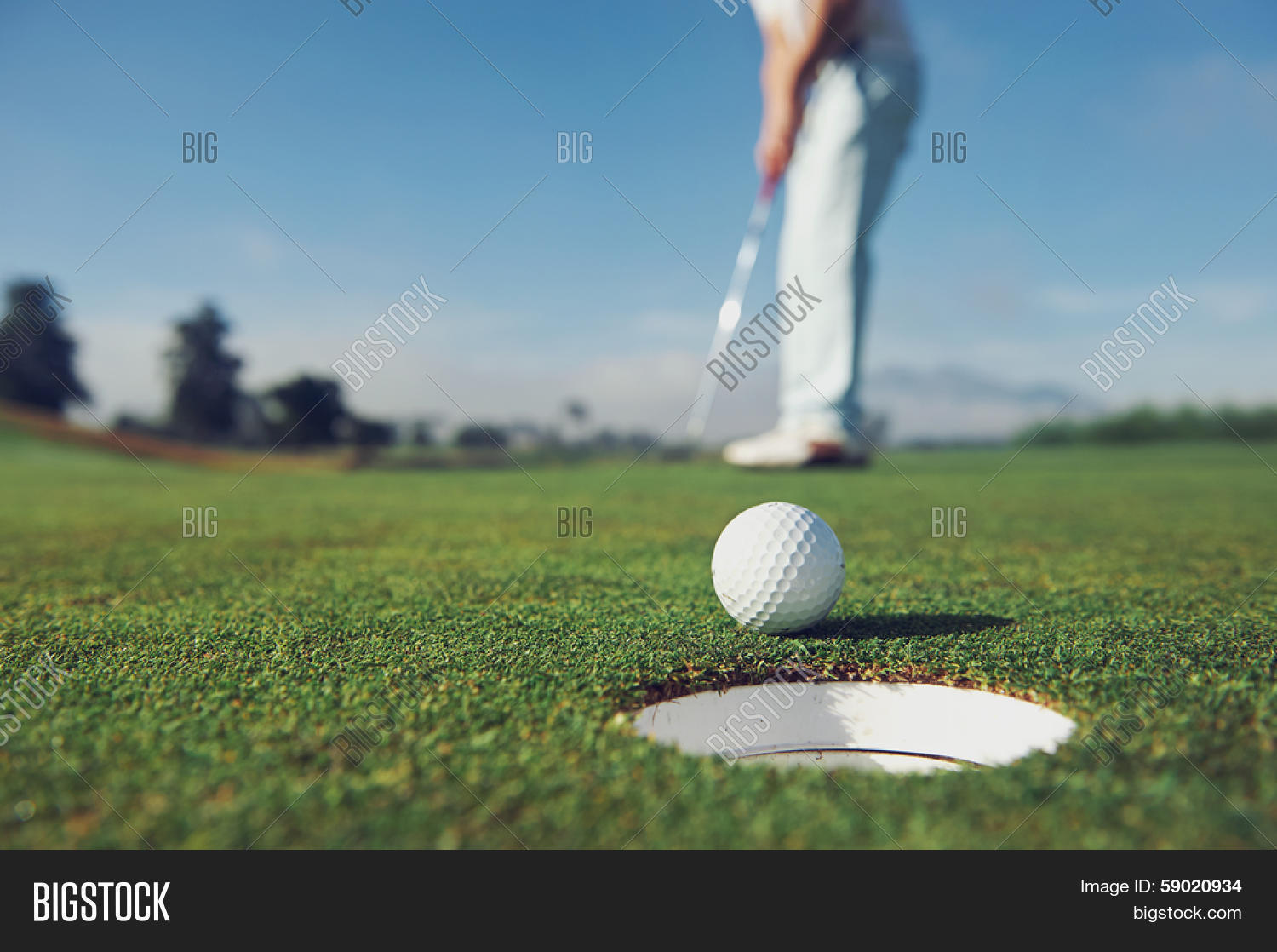 Golf Man Putting On Image & Photo (Free Trial) | Bigstock