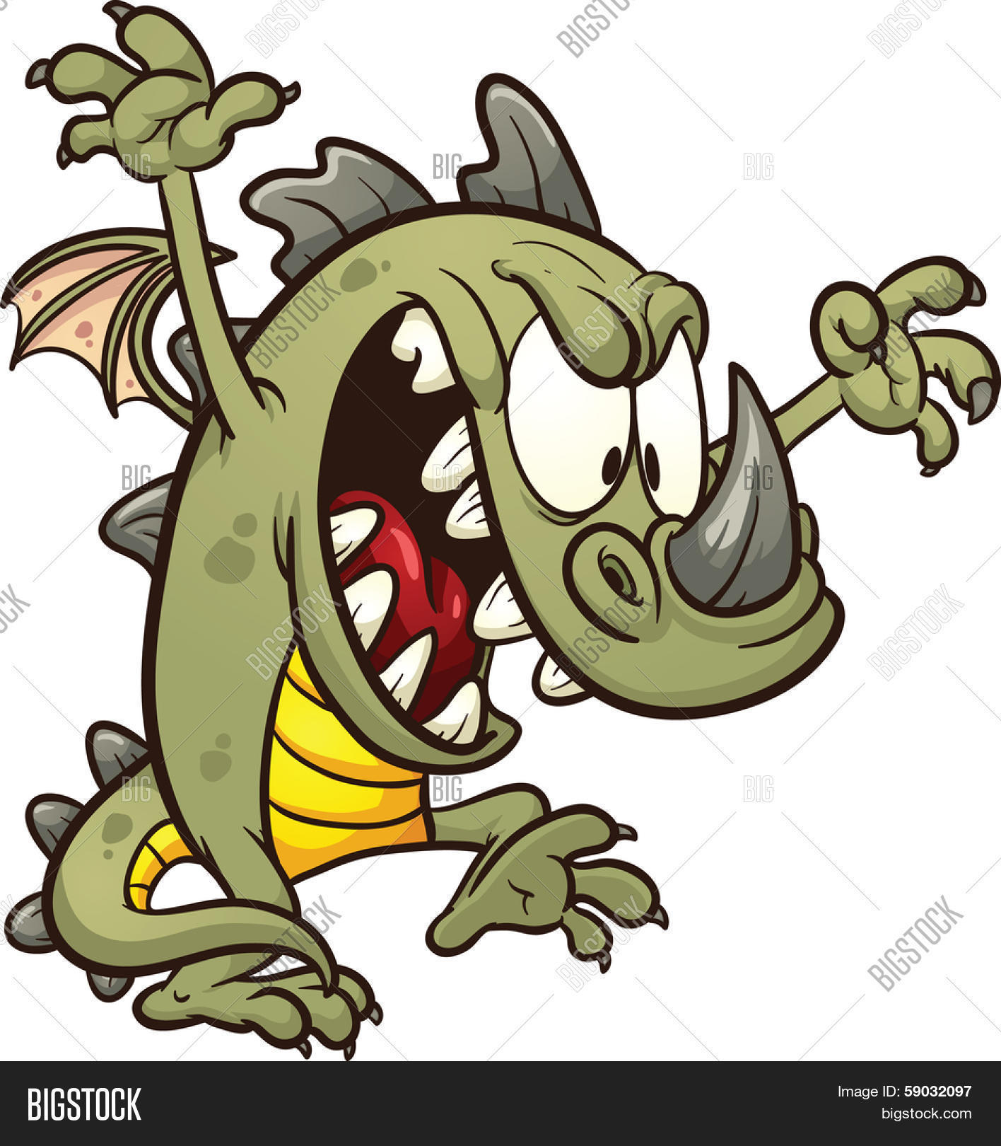 Cute Cartoon Dragon Vector & Photo (Free Trial) | Bigstock