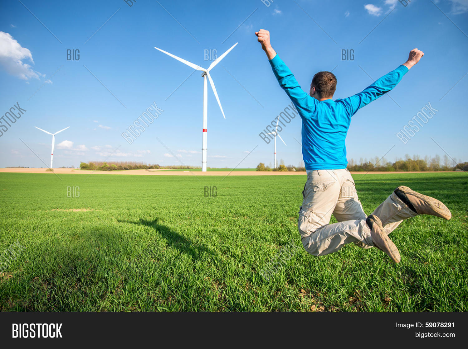 Cheerful Man Jumping Image & Photo (Free Trial) | Bigstock